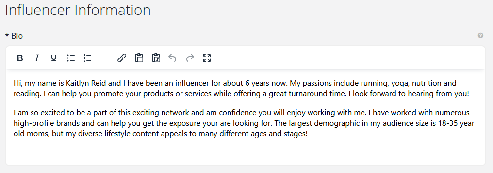 What should I include in my Influencer bio? – Intellifluence